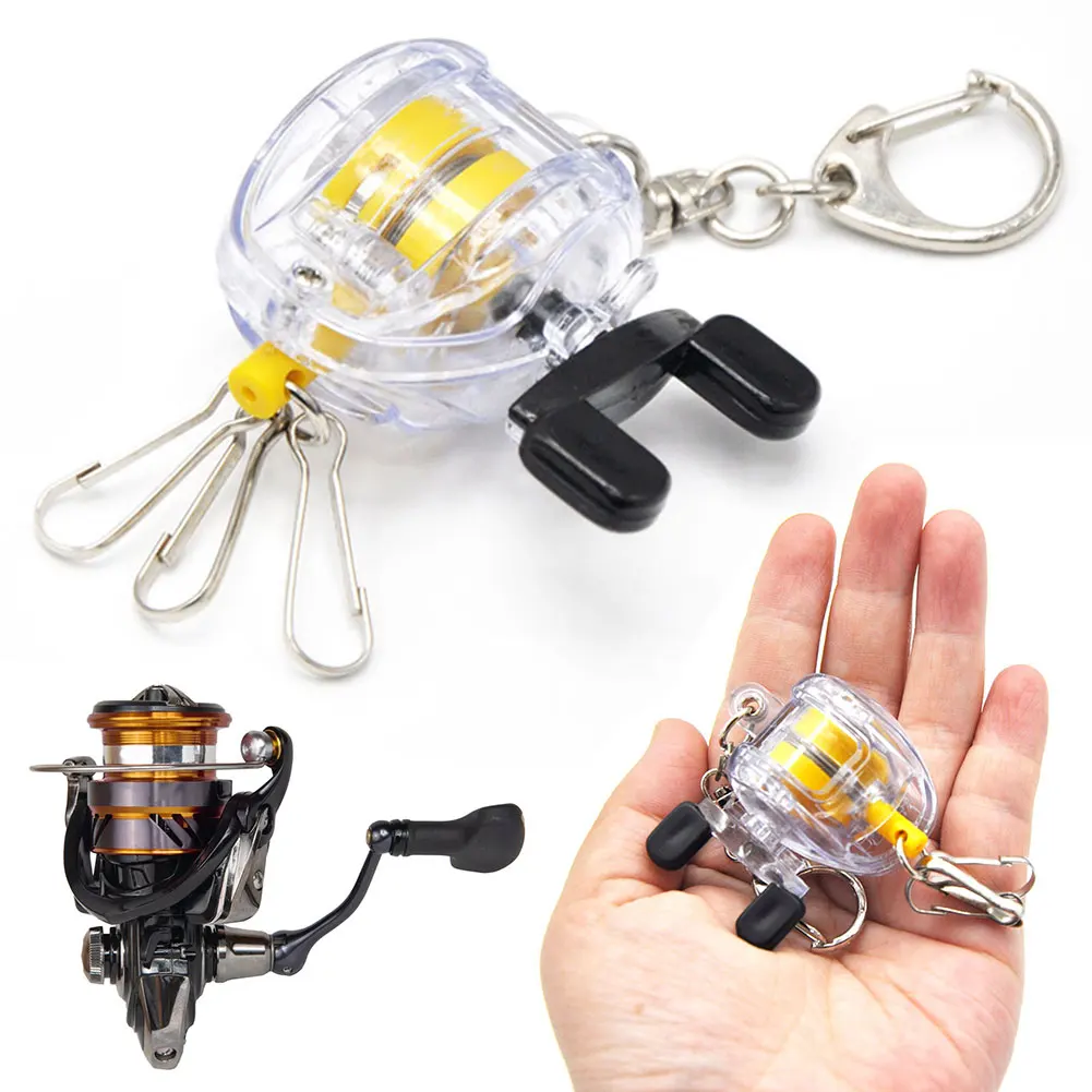 Fishing Reel Keychain Retractable Rope Keychain Fast Hang Buckle ...