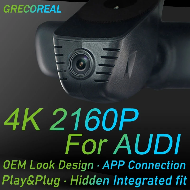 2160P 4K Wifi Front Car Camera Dash Cam for Audi A4 B8 B9 A6 A6L C8 C9 ...