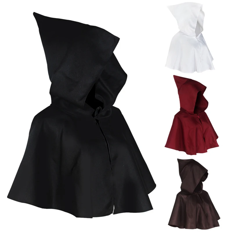Halloween-traje-morte-capa-curto-capa-com-capuz-cor-s-lida-vampiro-mago ...