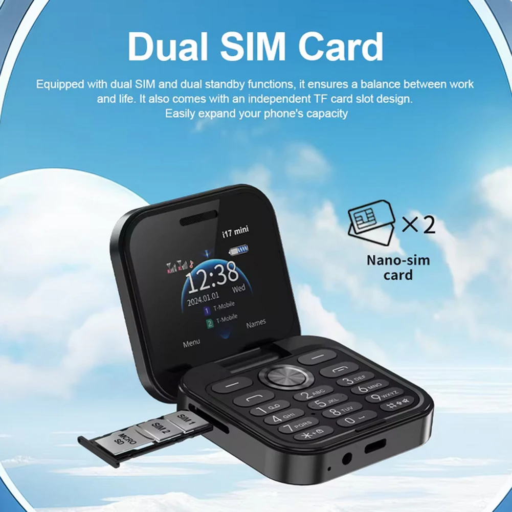 Foldable-Mobile-Phone-Small-Box-Flip-Cell-Phones-Dual-SIM-Card-2G ...