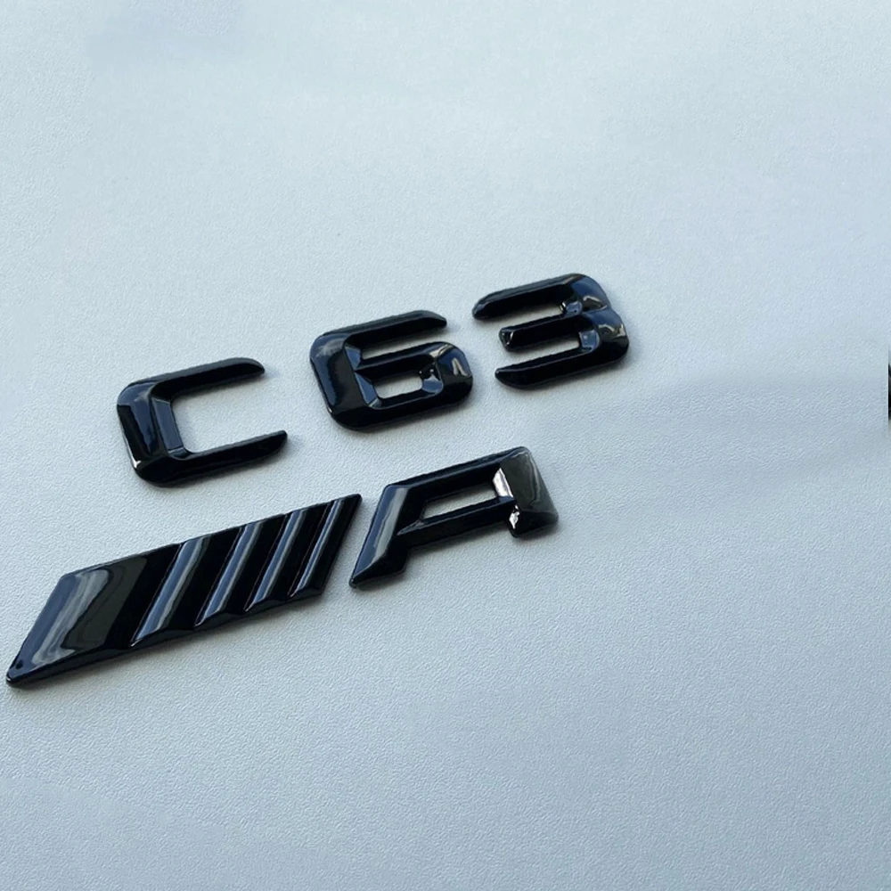 Para Mercedes Benz C63 AMG Logo Lettering Car Decorate Badge C63 AMG ...