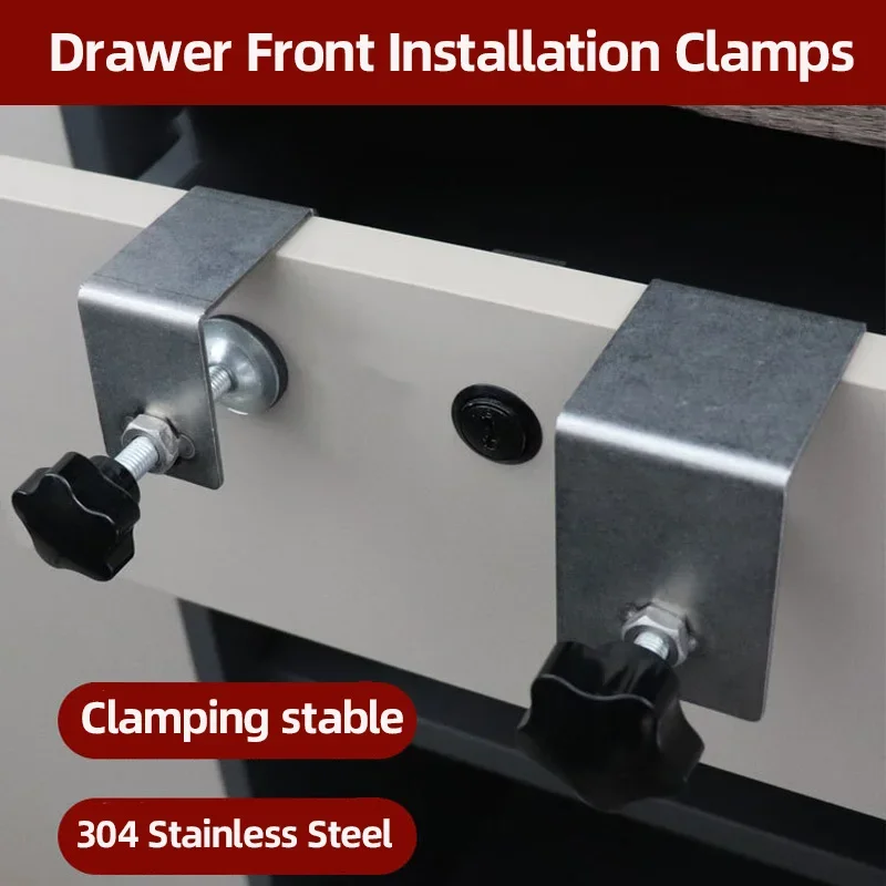 2PCS Stainless Steel Drawer Front Installation Clamps Woodworking Jig ...