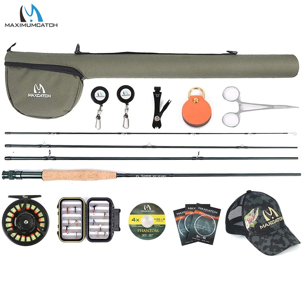 Maximumcatch-8-9FT-3-8WT-Extreme-Fly-rod-with-Tino-Die-casting-Aluminum ...