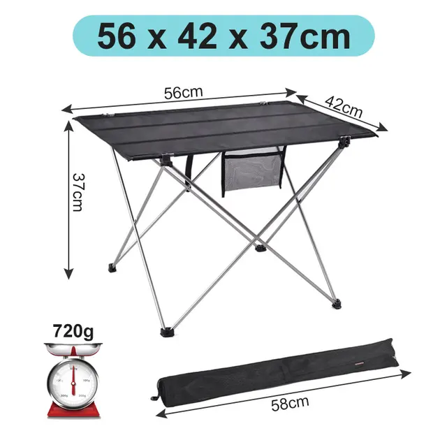 Outdoor Camping Table Portable Foldable Desk Furniture Computer Bed ...