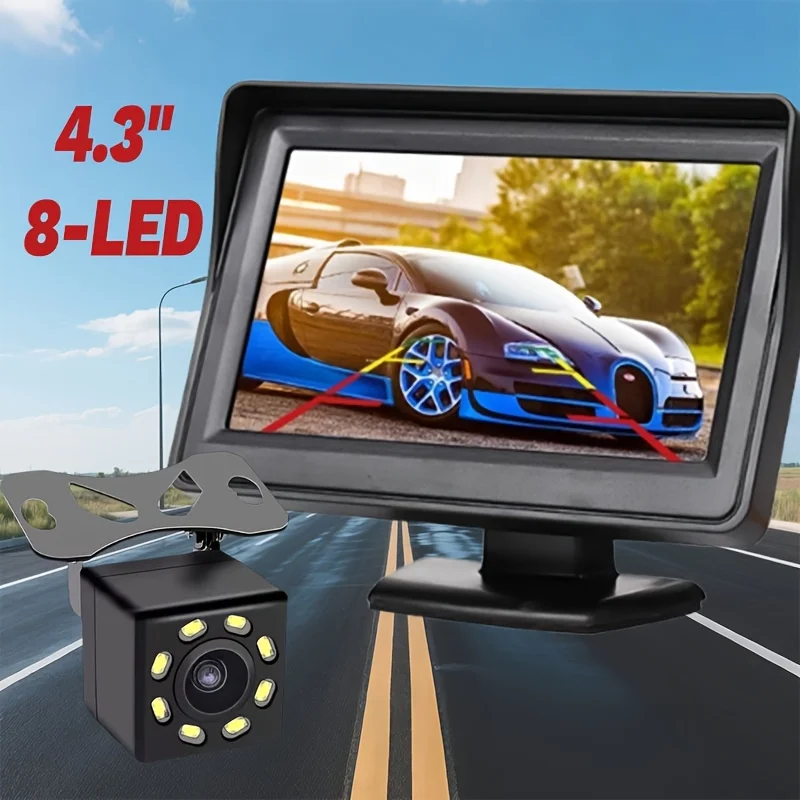 4.3-Inch LCD Screen Reversing Camera System, 480P HD Night Vision with ...