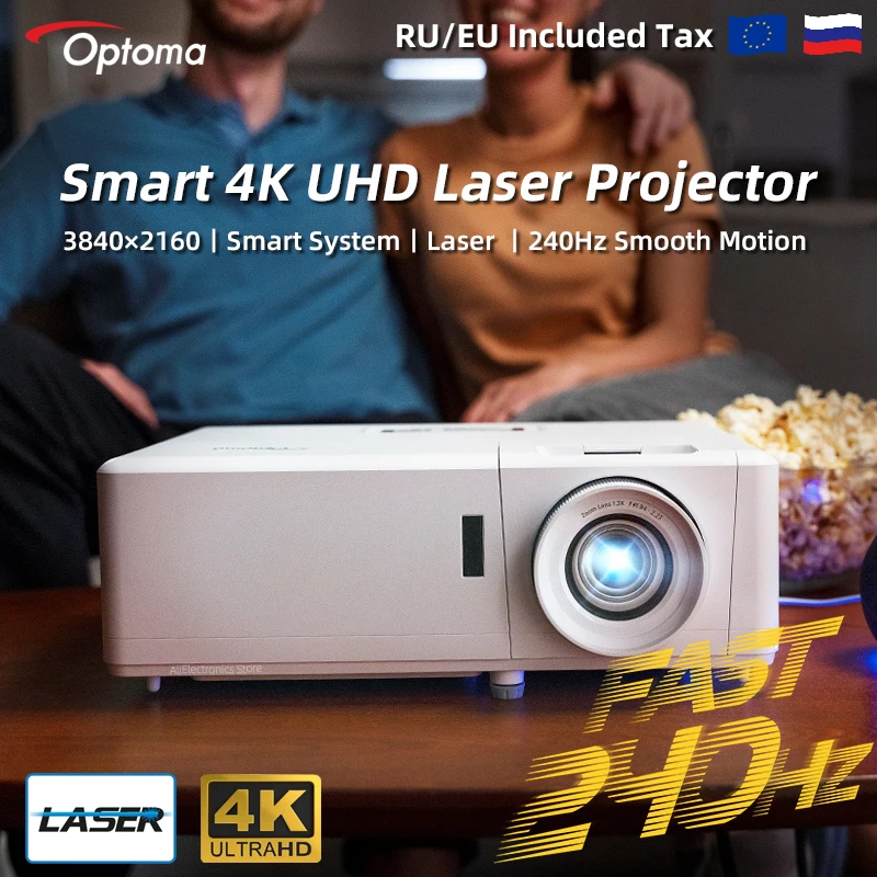 Optoma-4K-Laser-Projector-3840x2160-240Hz-Android-WiFi-3D-HDR-Video ...