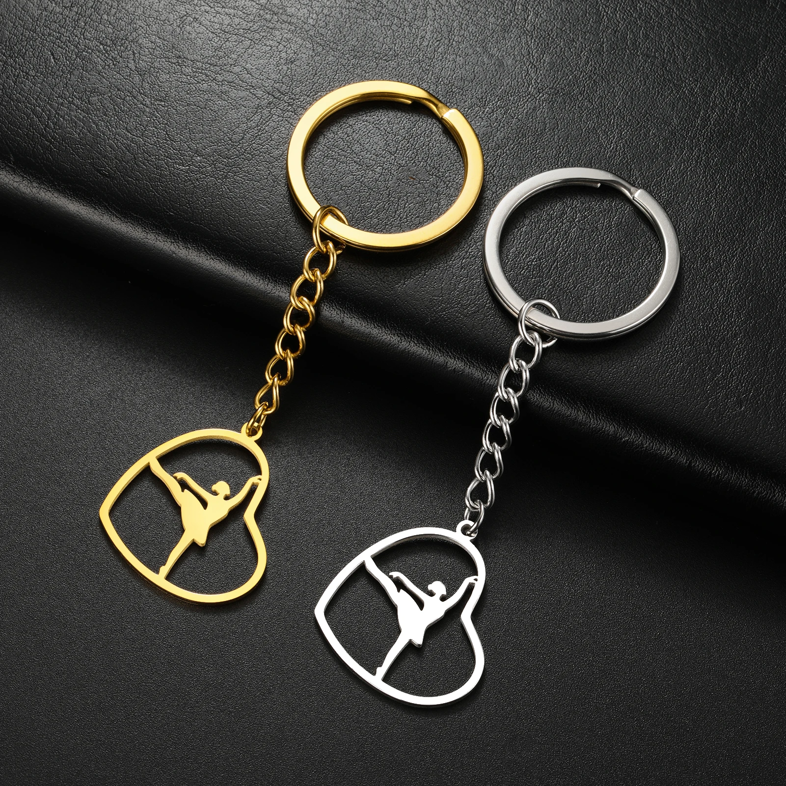 Skyrim-Love-Ballet-Dancer-Keychain-Stainless-Steel-Gold-Plated-Ballet ...