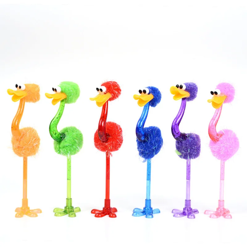 36pcs/lot Cute Cartoon Ostrich Bird Ballpoint Pens Funny Novelty Roller ...