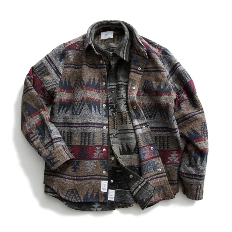 Wool-Ameikaji-Retro-Japanese-Ethnic-Style-Shirt-Thickened-Loose-Warm ...