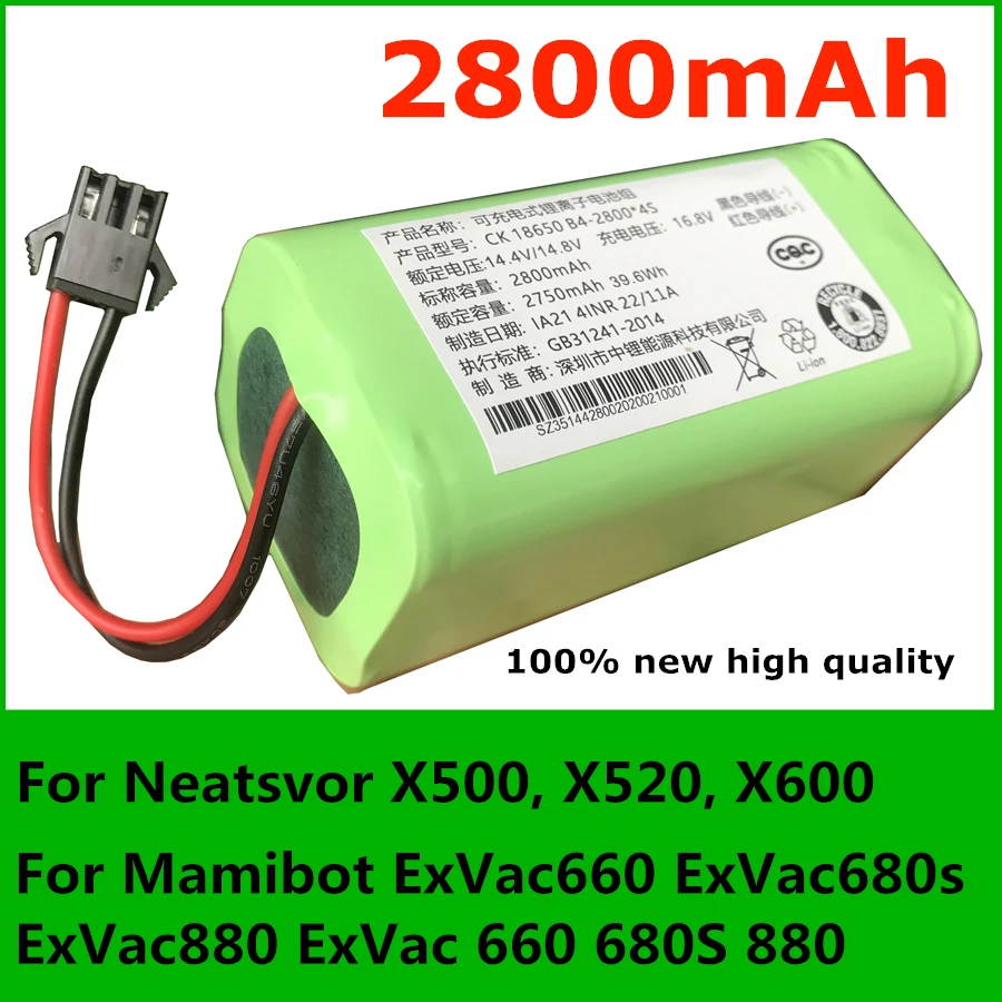 14-4V-2800mAh-Lion-Battery-for-Conga-Excellence-950-990-1090-1790 ...