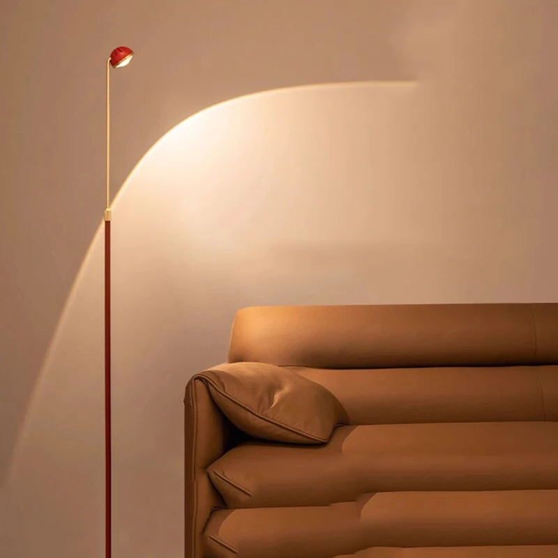Red Modern Tall Floor Lamp Simple Design Home Decoration Living Room ...