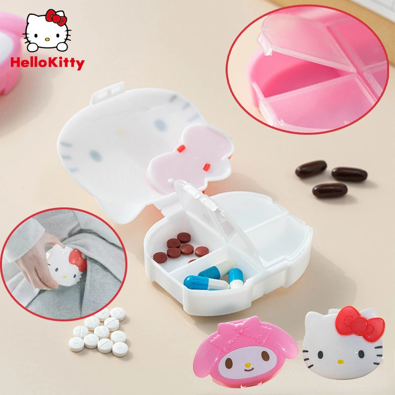 Sanrio-Hello-Kitty-Small-Pill-Box-4-Grids-PillBox-Tablet-Storage-Container-Medicine-Case ...