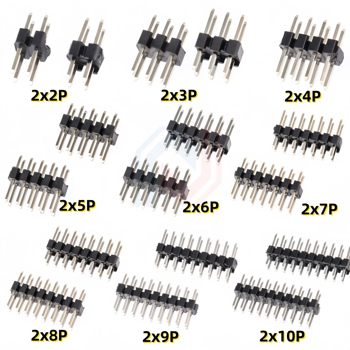 50/20/10Pcs 2.54mm Single Row Male 1/2*40P PCB Board Pin Header ...