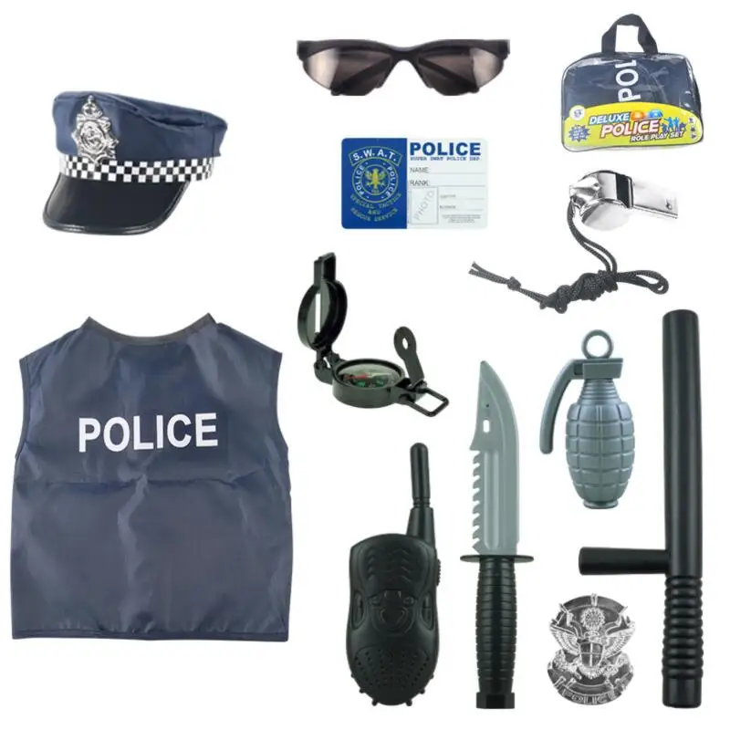 Police-Props-Costume-For-Kids-Cosplay-Dress-Up-Clothes-Toys-Children ...