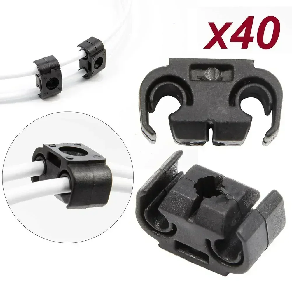40Pcs-Double-Brake-Line-Clip-Lined-Wiring-Hose-Pipe-Clamp-Camper-Brake ...