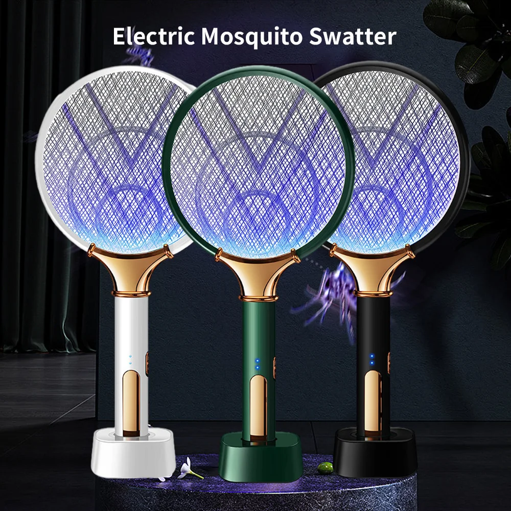 USB-Rechargeable-Electric-Mosquito-Net-Racket-Fly-Bug-Zapper-Swatter ...
