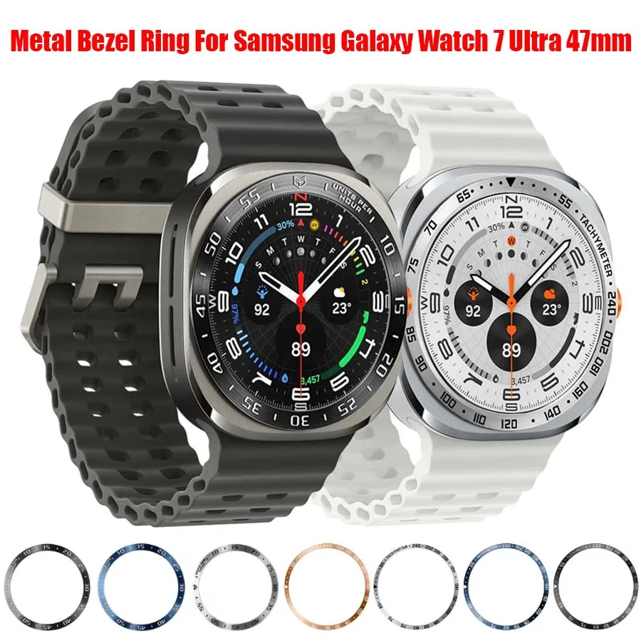 Metal Bezel Ring For Samsung Galaxy Watch 7 Ultra 47mm Protective Cover ...