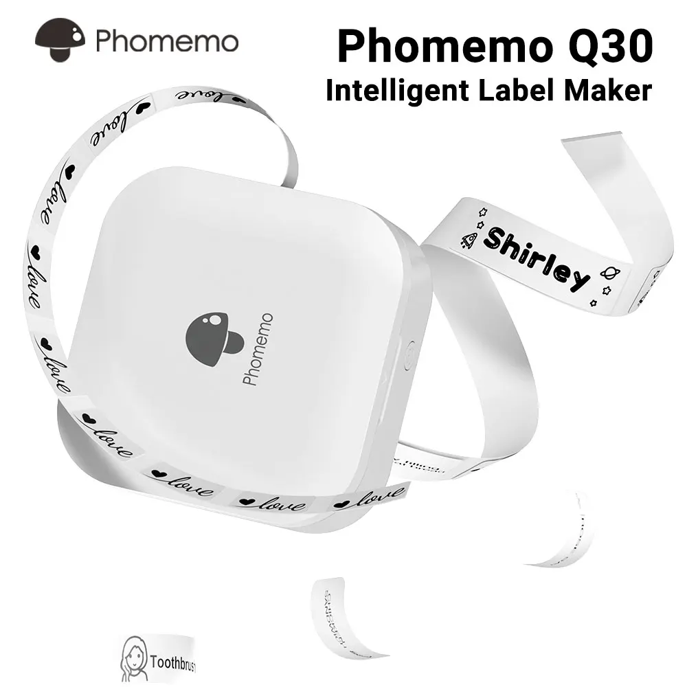 Phomemo-Q30-Portable-Mini-Label-Maker-Wireless-bluethooth-Handle-Label ...
