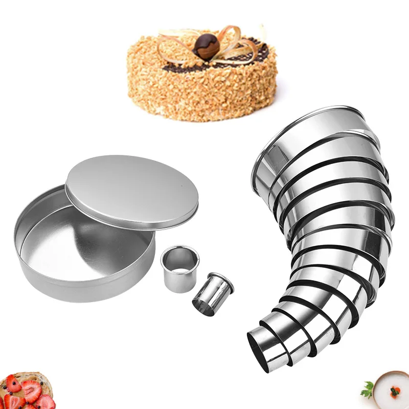 LMETJMA-14Pcs-Set-Round-Cookie-Biscuit-Cutter-Set-Stainless-Steel ...