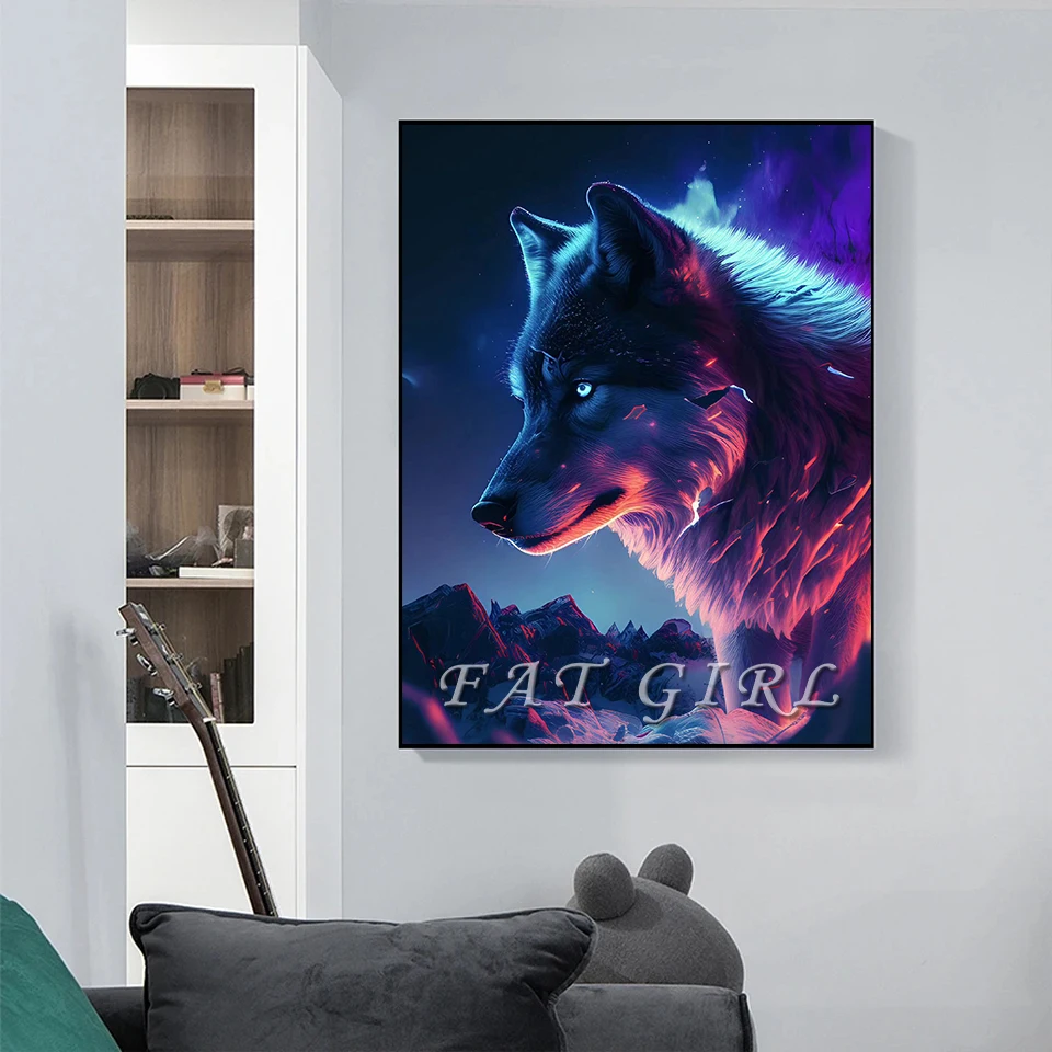 Arctic Wolf Abstract Art
