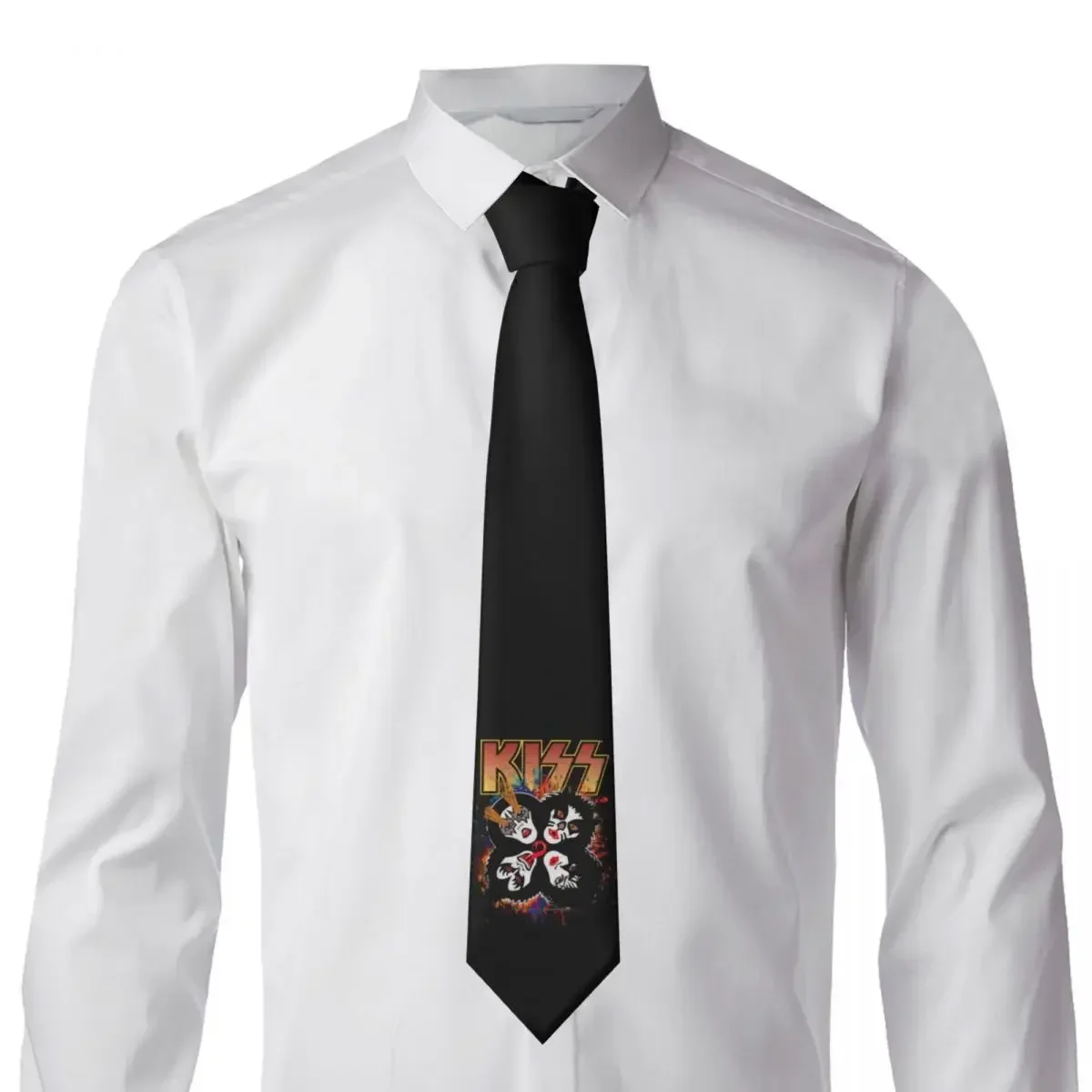 KISS-Band-Tie-Rock-And-Roll-Logo-Classic-Casual-Neck-Ties-For-Male ...