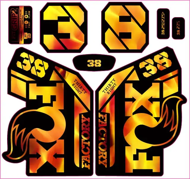 2021-fox-38-Mountain-Bike-Front-Fork-Stickers-Bicycle-fox38-Decals-MTB ...