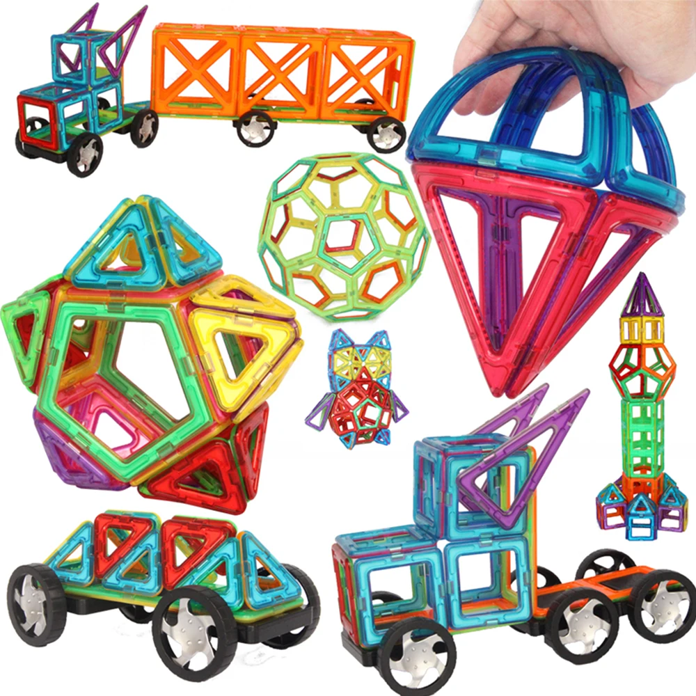 1-Pcs-Big-Magnetic-Constructor-Triangle-Square-Bricks-Building-Blocks ...