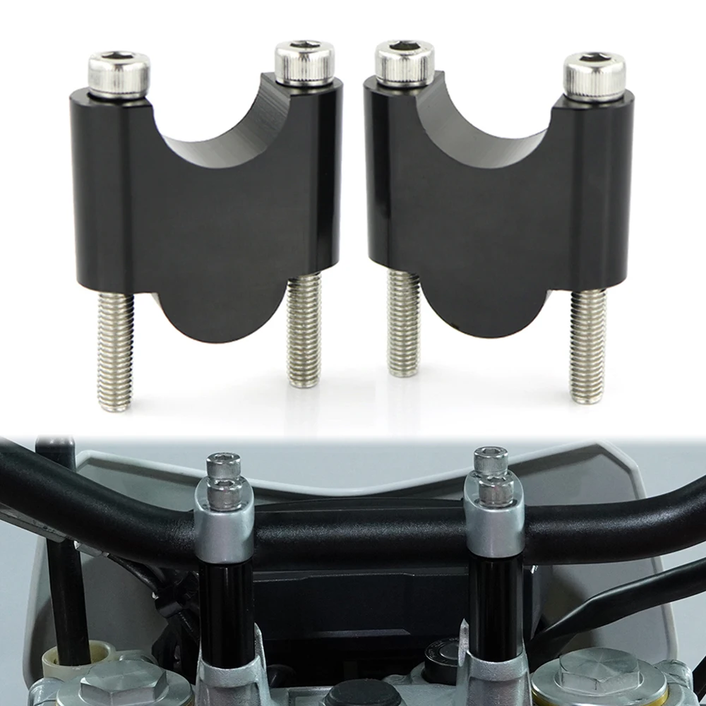 7-8-22mm-Handlebar-Risers-Handle-Mount-Fat-Bar-Riser-CNC-Billet-For ...