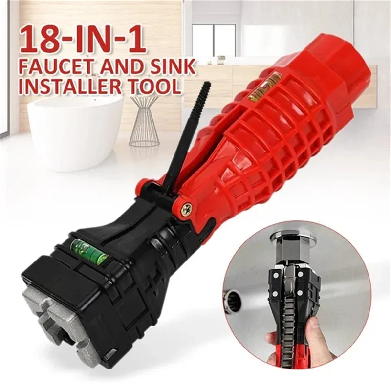 18-In-1-Faucet-and-Sink-Installer-Tools-Pipe-Wrench-For-Plumbers ...