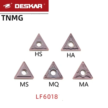 10PCS DESKAR TNMG160404 TNMG160408 MA MS HA LF6018 Turning Tools Carbide Inserts CNC Lathe Tool ...