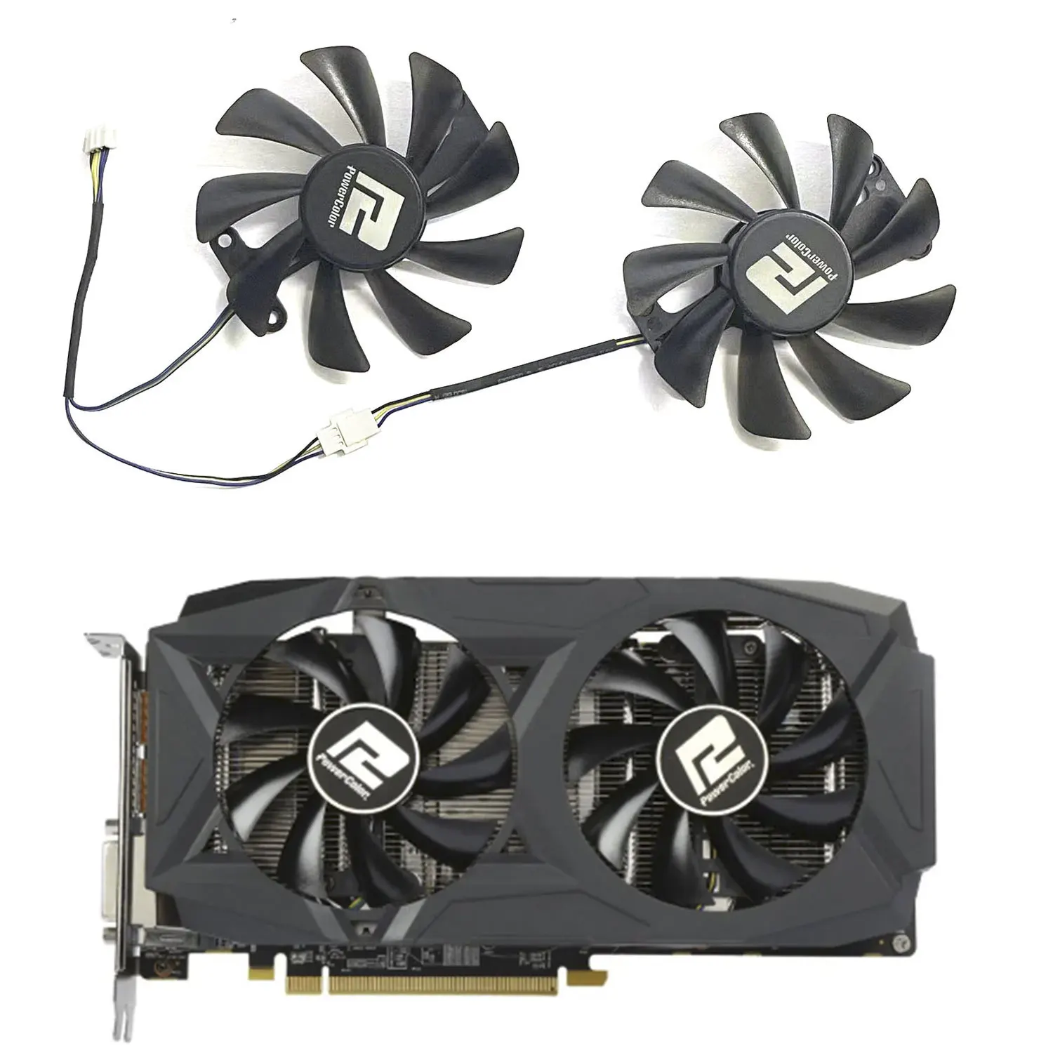 2-FAN-Brand-new-4-pin-85MM-RX580-GPU-fan-suitable-for-Dylan-Hengjin-Red ...