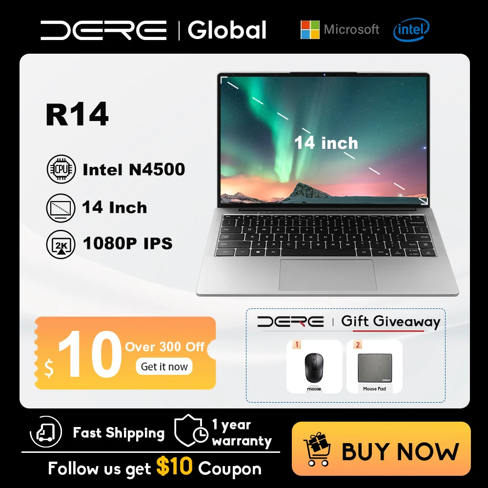 DERE-R14-Laptop-14-1-Inch-Intel-Celeron-N4500-12GB-RAM-512GB-SSD-1920-x ...