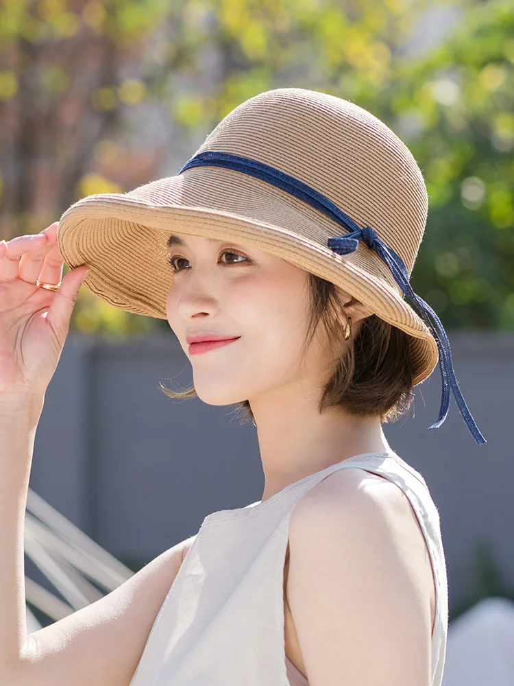 Ladies Straw Hat Age-reducing Face Small Curled Sun Hat Men And Women ...