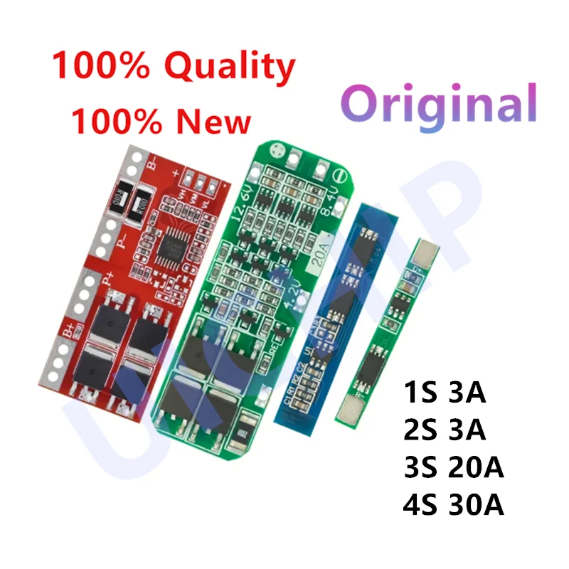 1S-2S-3S-4S-3A-20A-30A-Li-ion-Lithium-Battery-18650-Charger-PCB-BMS ...