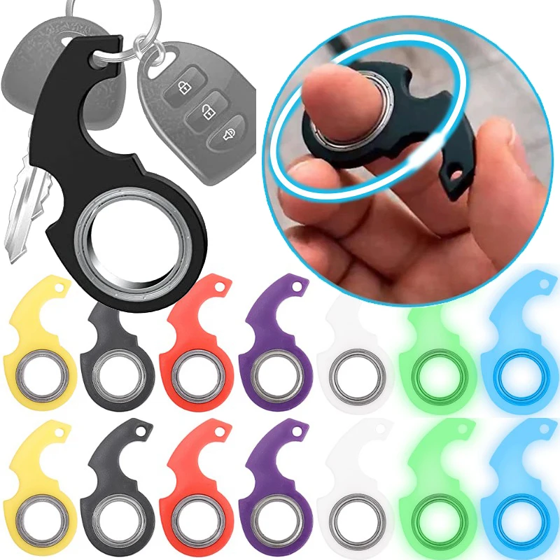 2-Generation-Fingertip-Rotation-Key-Chains-Decompression-Spinner-Anti ...