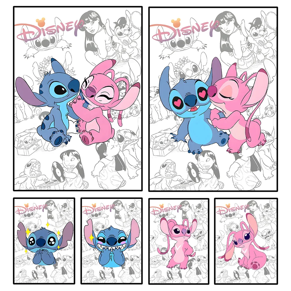 MINISO-Disney-Stitch-Art-Deco-Posters-Home-Living-Room-Bedroom-Wall ...