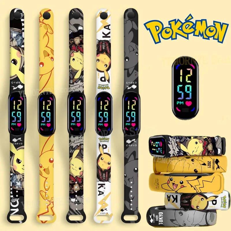 New-Pokemon-Anime-Children-s-Watches-Kawaii-Pika-Chuka-Jingle-Cat-Pass ...