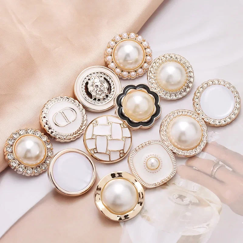 10-Pieces-Fashionable-Shank-Buttons-18mm-Beautiful-Plastic-Plating-Gold ...