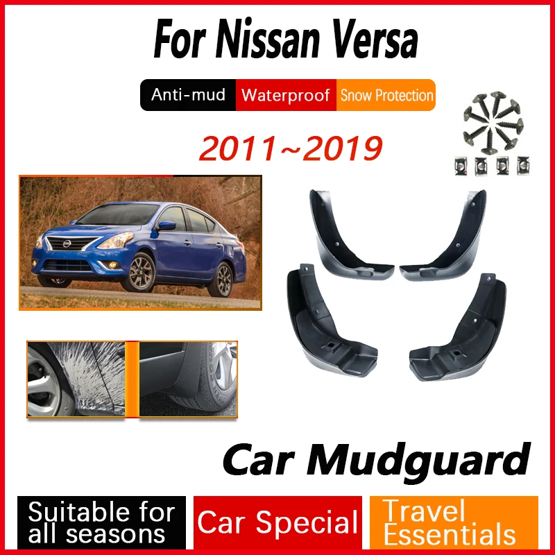 Car-Mud-Guards-For-Nissan-Versa-Latio-Sunny-Almera-N17-2011-2019-ABS ...
