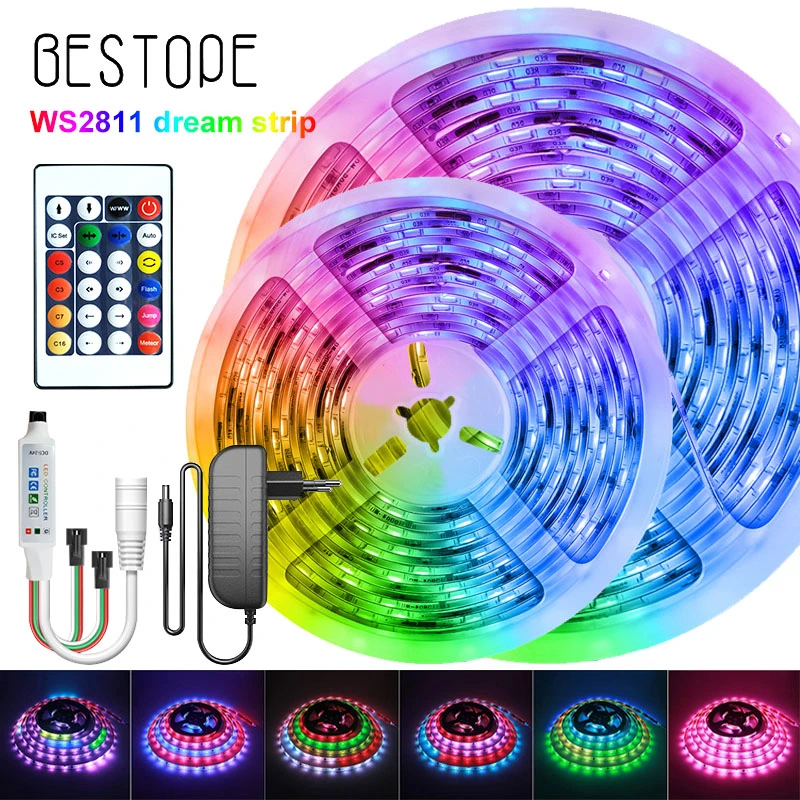 Ws2812b Led Strip Light Rgb Flexible Lamp Tape Diode Usb Cable ...