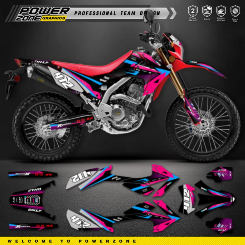 PowerZone-Custom-Team-Graphics-Decals-Stickers-Kit-For-HONDA-CRF250L ...