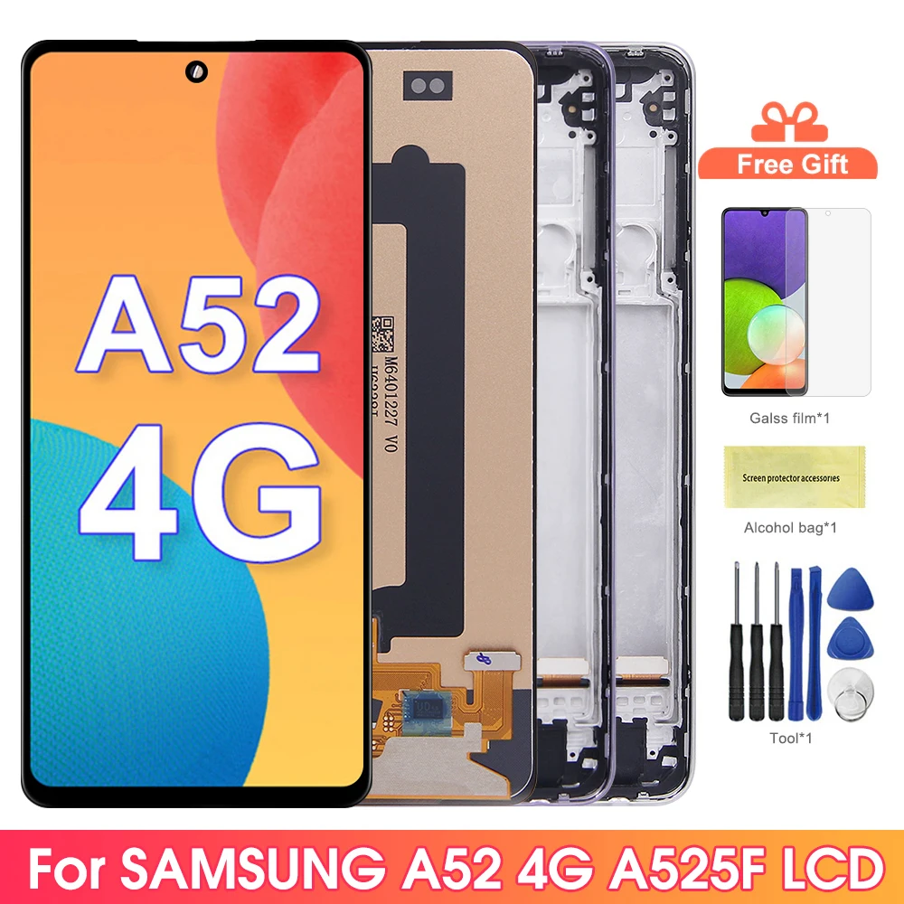 6.5" A52 4G Display Screen for Samsung Galaxy A52 A525 A525F A525M LCD ...