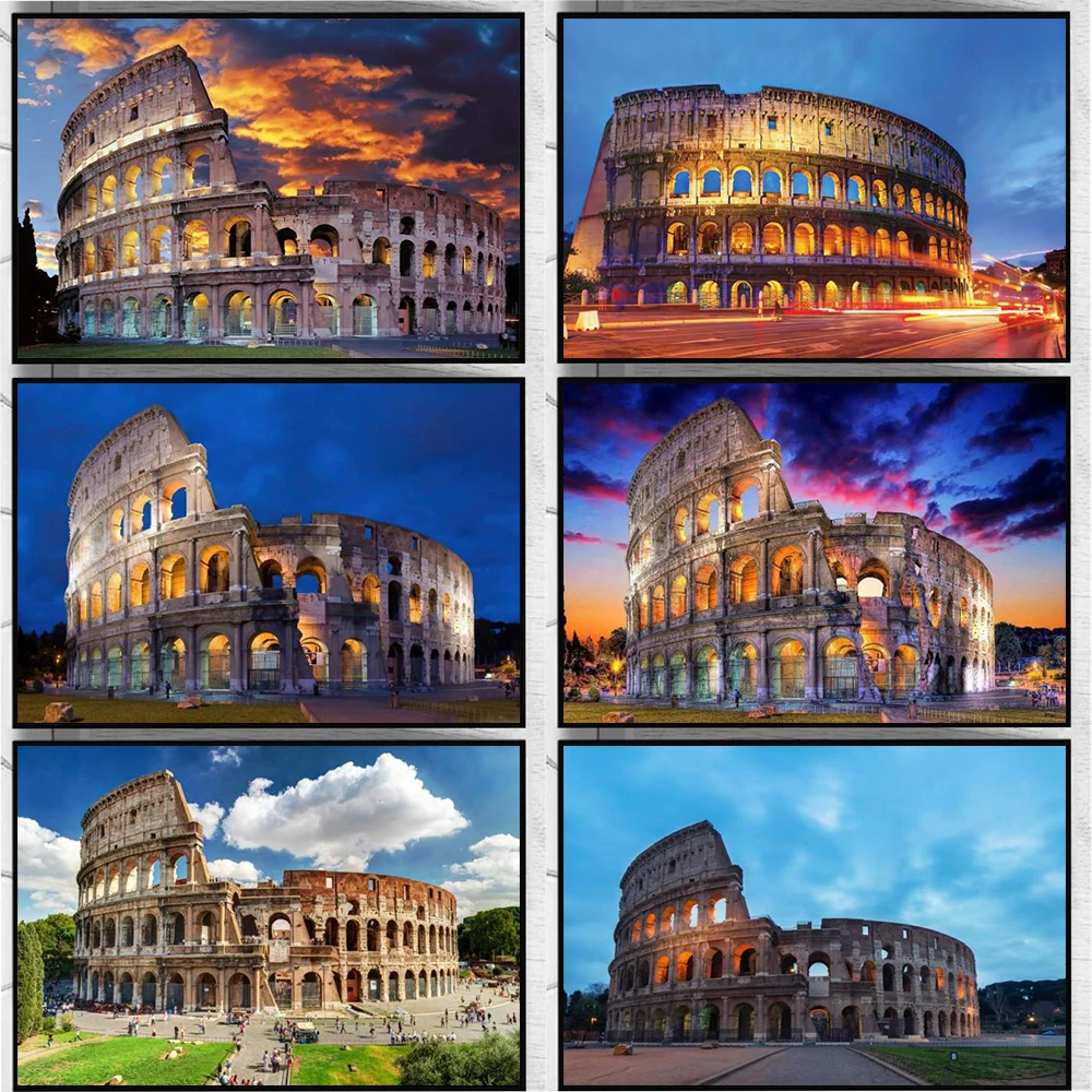Rome-Colosseum-Italy-World-Famous-City-Building-Posters-and-Prints ...