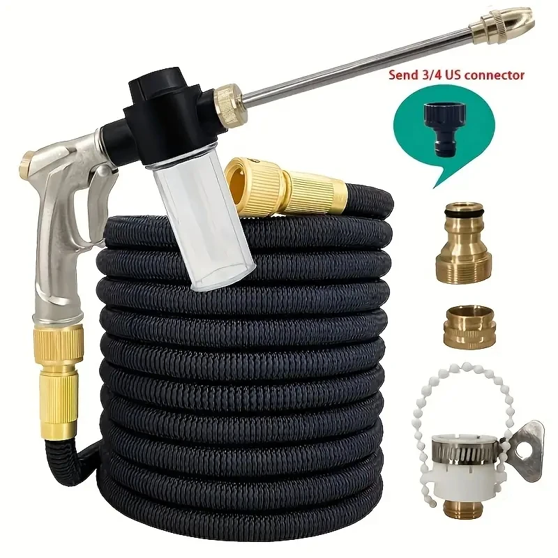 High-Quality-Flexible-Expandable-Garden-Hose-High-Pressure-Nozzle-Long ...