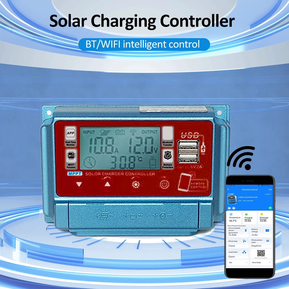 WiFi-Bluetooth-60A-Solar-Charge-Controller-60V-Charging-MPPT ...