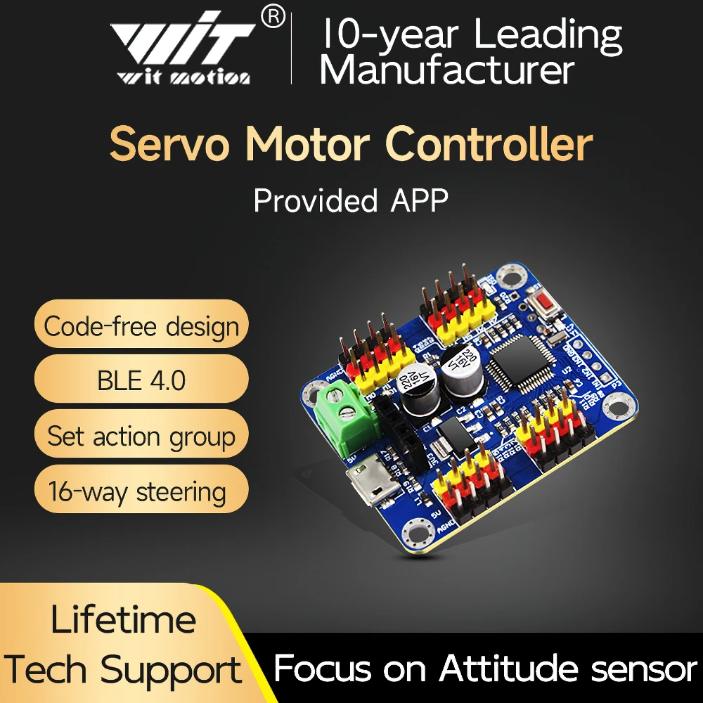 WitMotion-16-Channel-Bluetooth-PWM-Servo-Driver-Controller-Board-Module ...