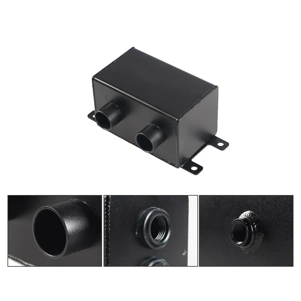 Engine Oil Reservoir Universal 2L Aluminum Oil Catch Can With Twin ...