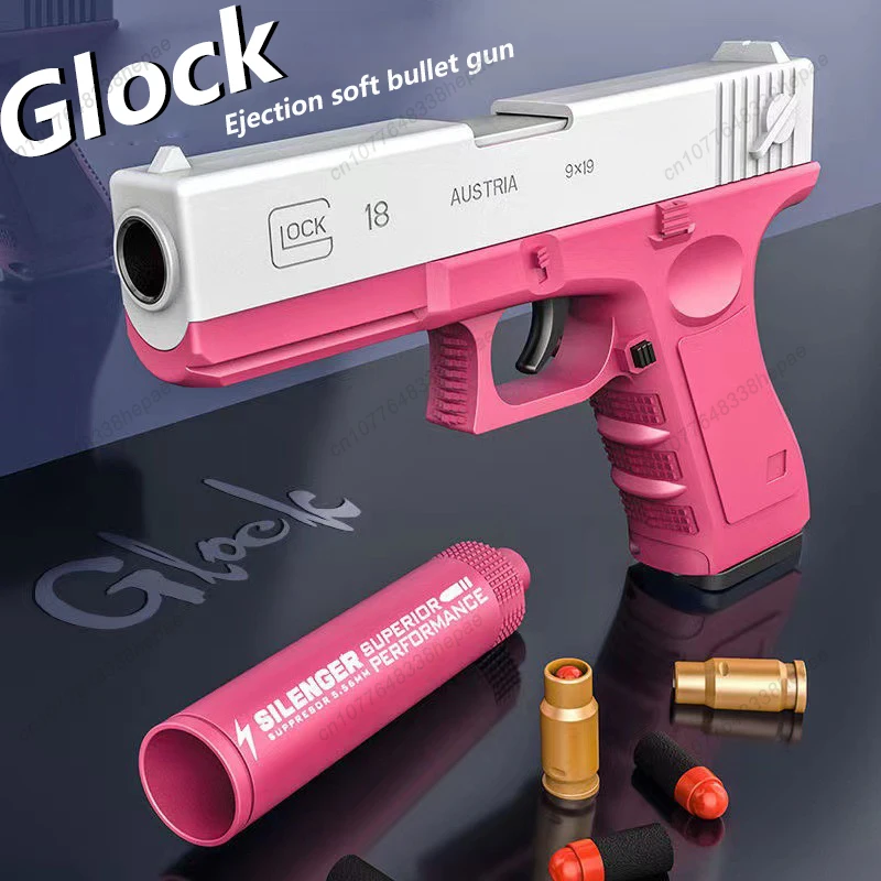 Graffiti-Glock-pistol-shell-ejection-soft-bullet-gun-1911-manual-EVA ...