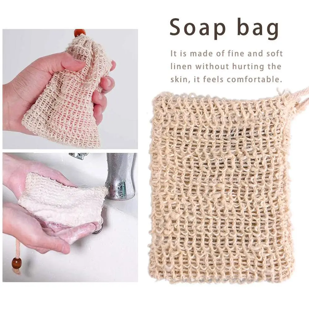 1-piece-fashion-pretty-natural-ramie-shower-scrub-sponge-bag-foam-mesh ...