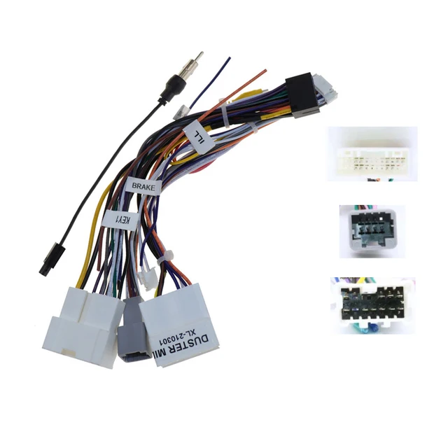 QSZN DVD 16 PIN Power Cable Canbus Box Decoder RP5-RN-101 For Renault ...